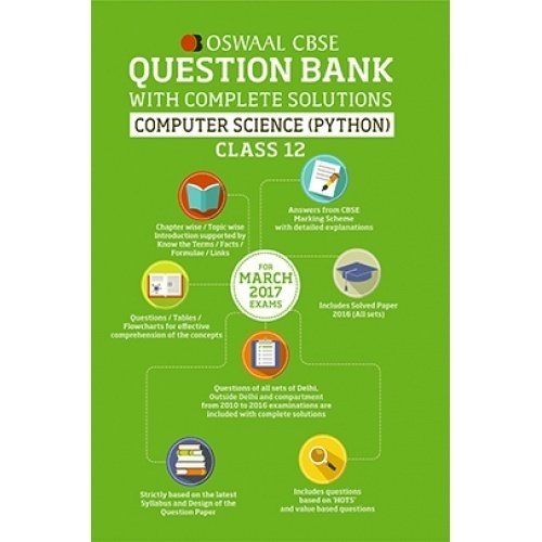 Oswaal CBSE Question Bank With Complete Solutions For Class 12 Computer Oswaal CBSE Question Bank With Complete Solutions For Class 12 Computer