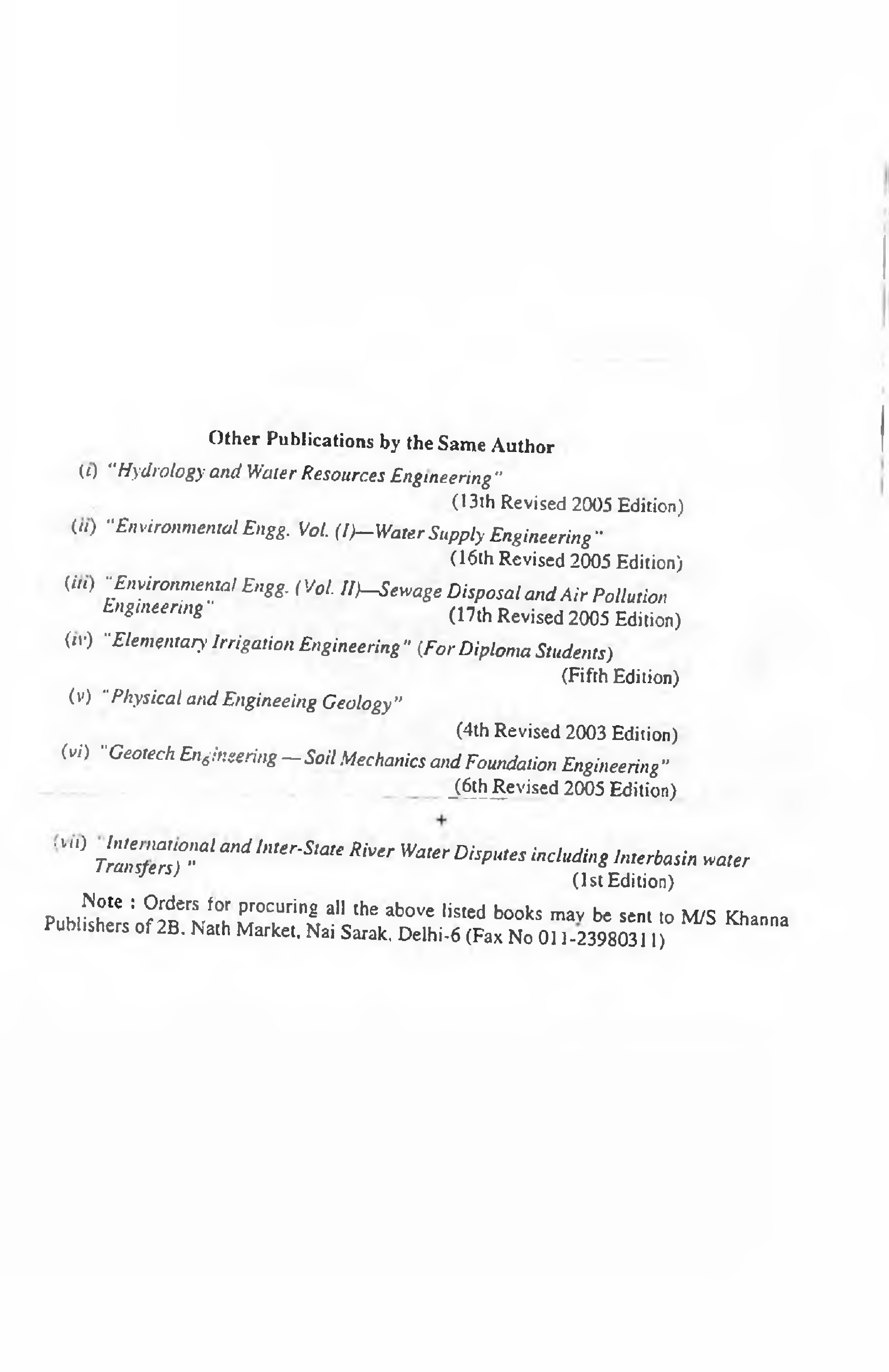 Download Khanna Irrigation Engineering & Hydraulic Structures PDF Online - 2020