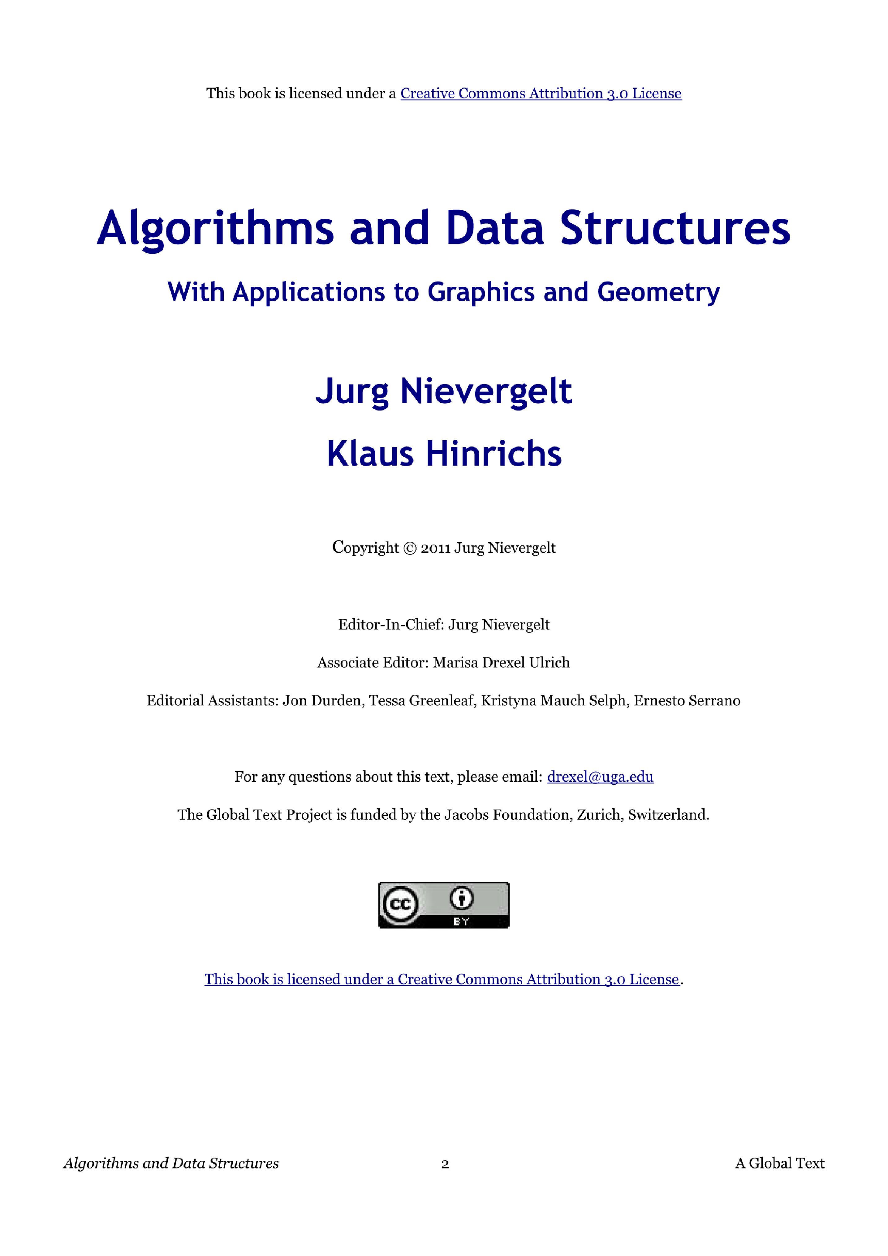 Download Algorithms And Data Structures With Applications To Graphics And Geometry By Jurg