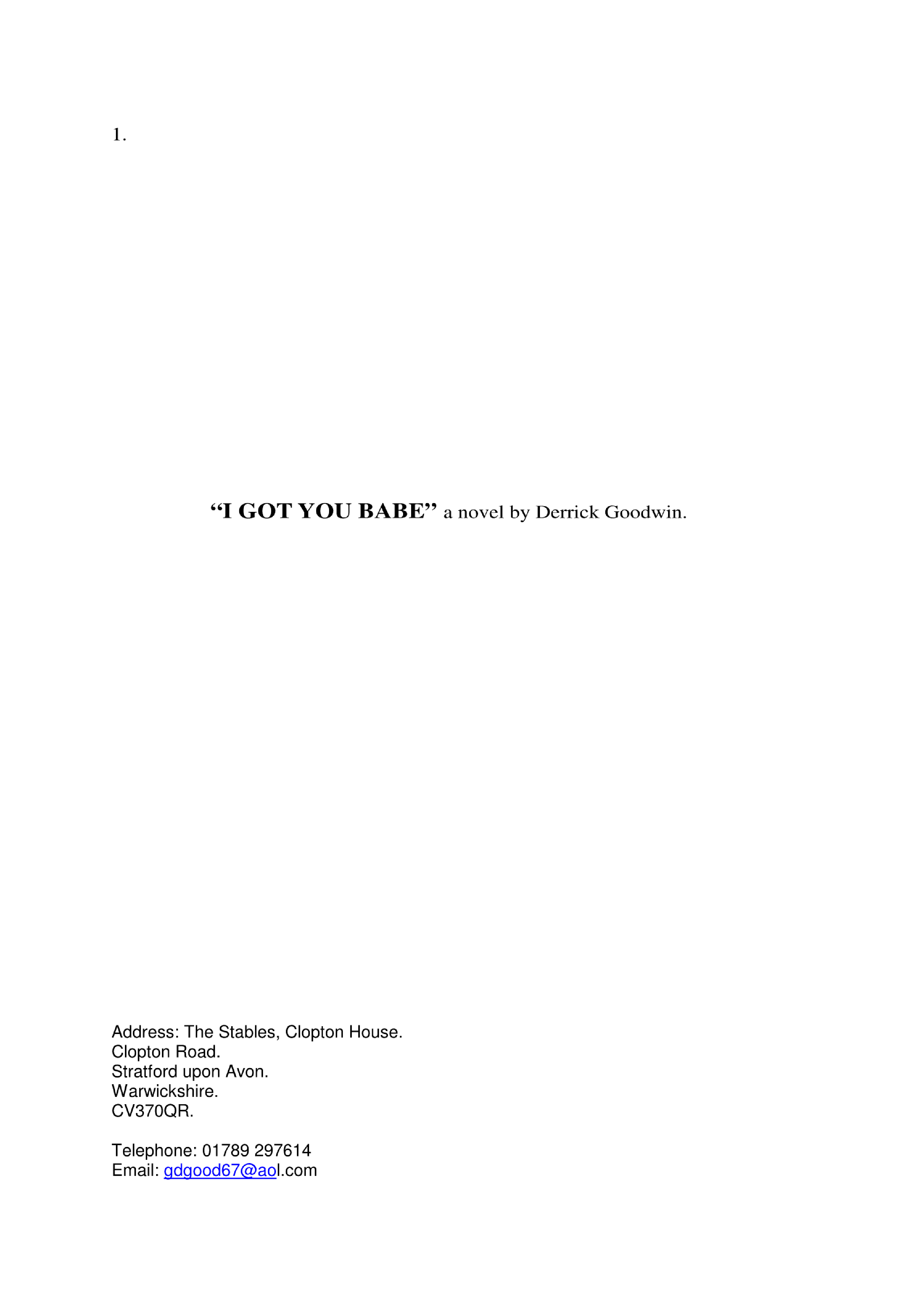 Download I Got you Babe PDF Online 2020-2021. by Derrick Goodwin