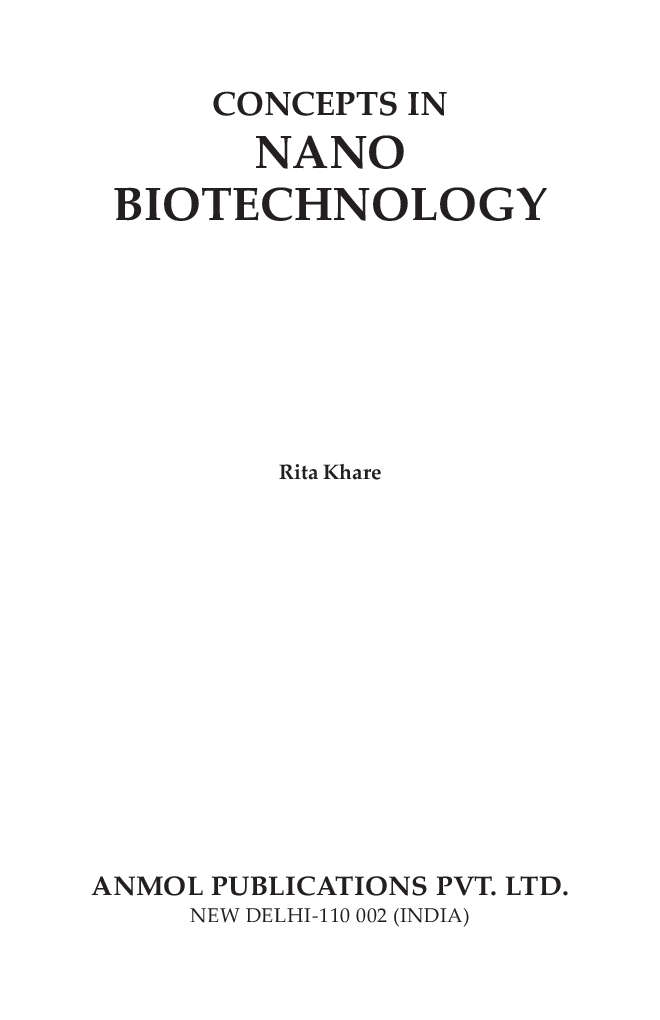 Download Concepts in Nano Biotechnology by Rita Khare PDF Online