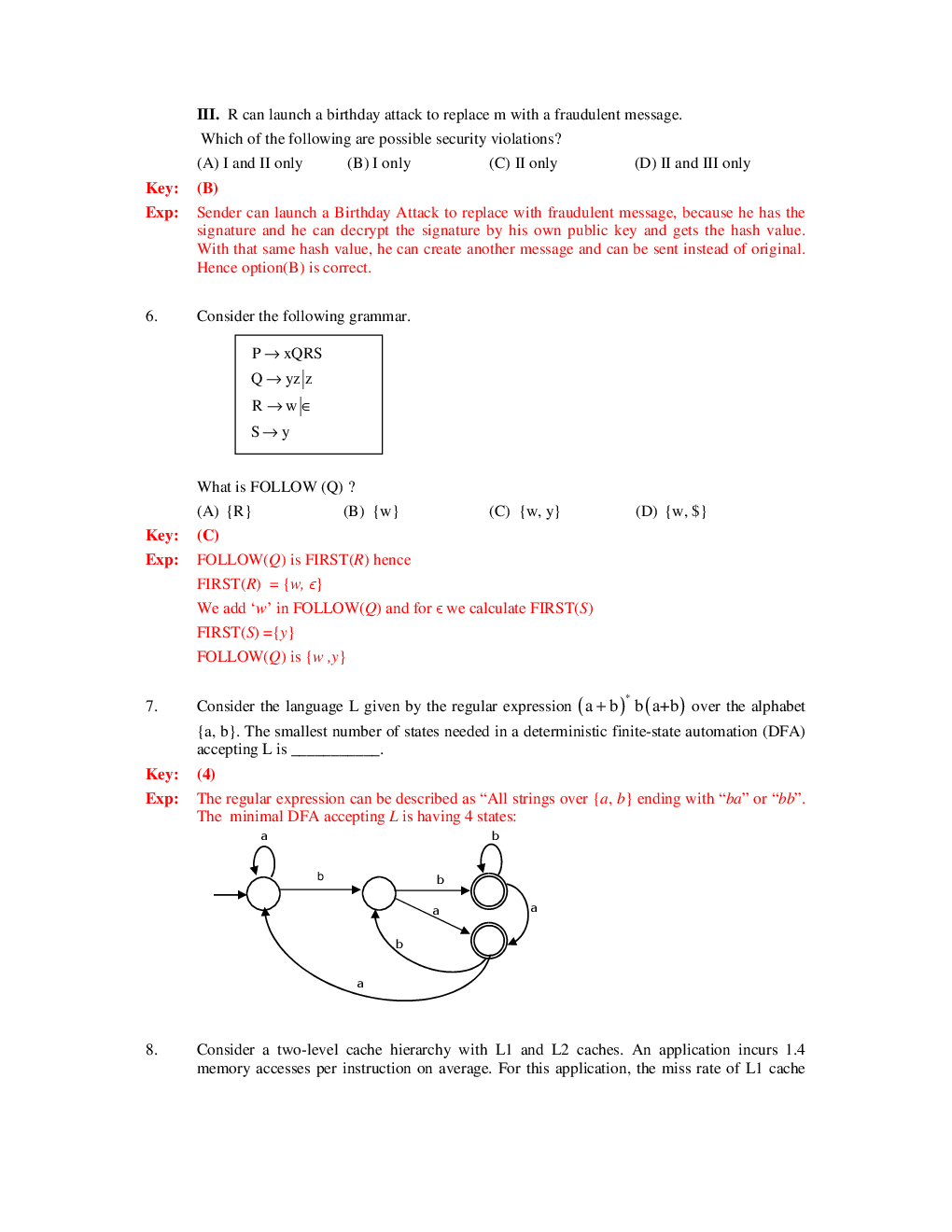 Download Gate Previous Year Question Papers Computer Science And