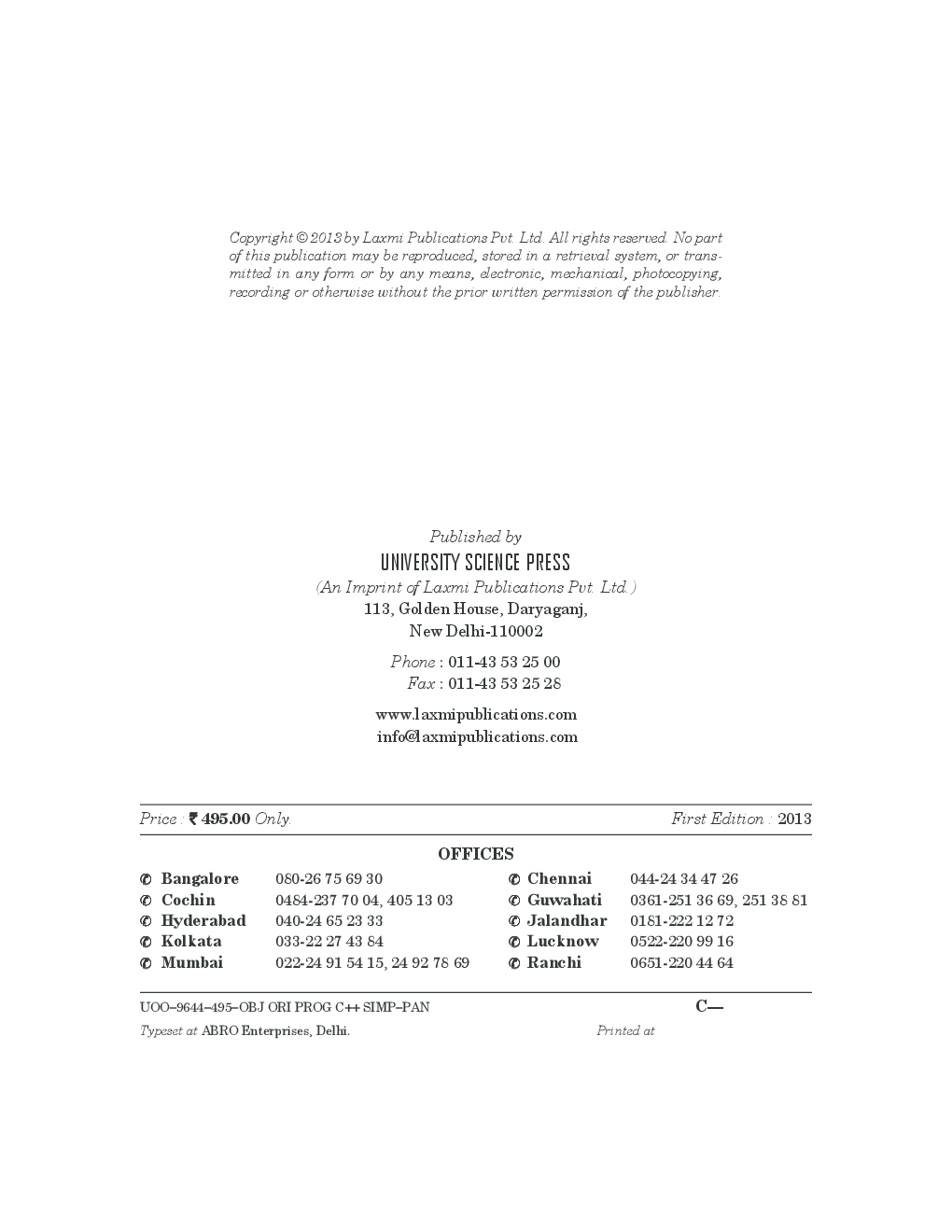 Download Laxmi Object Oriented Programming C Simplified Pdf Online 2022 8614