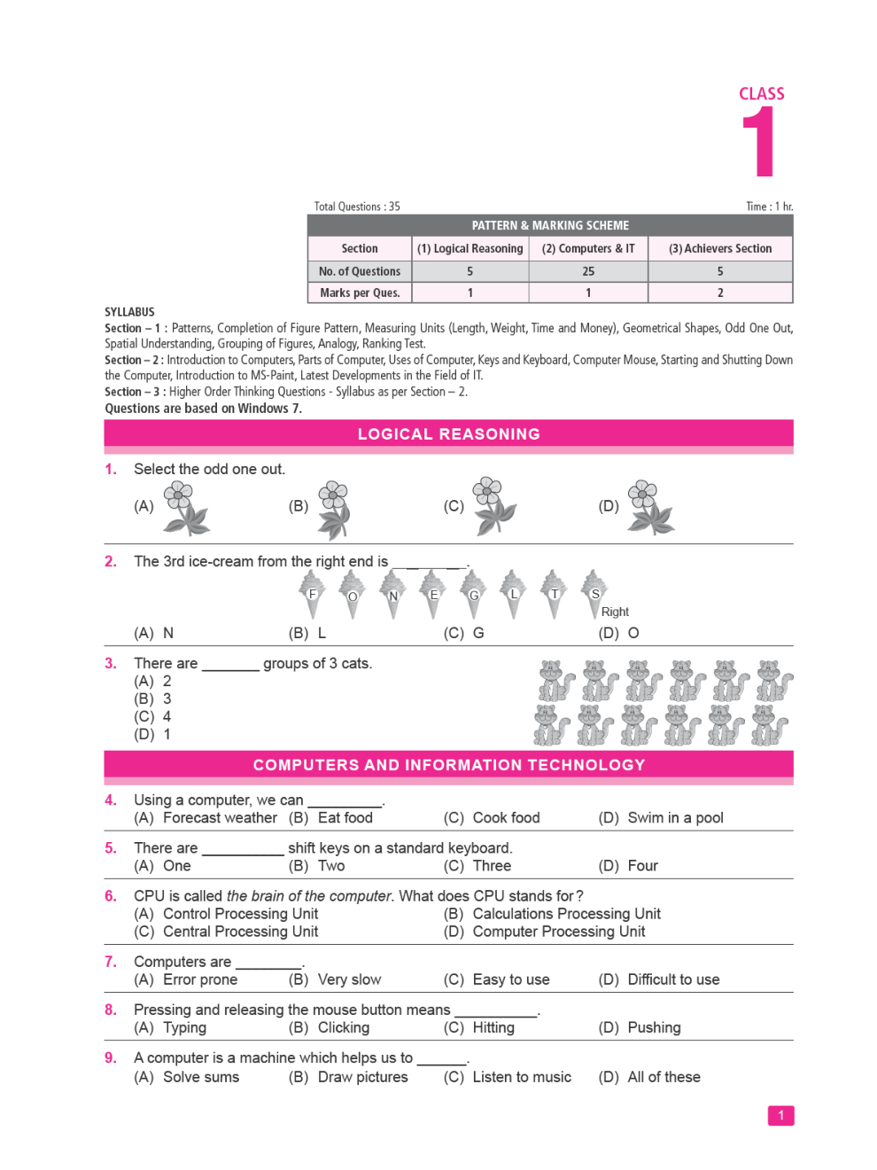 Download National Cyber Olympiad NCO Sample Paper Syllabus For 