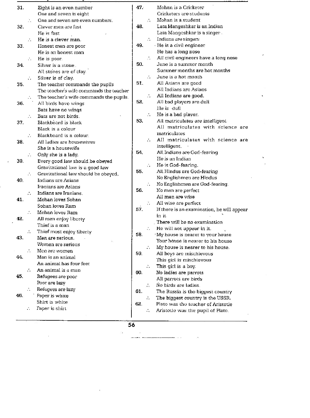 Download Study Material For CAT Logical Reasoning ion With Answer 