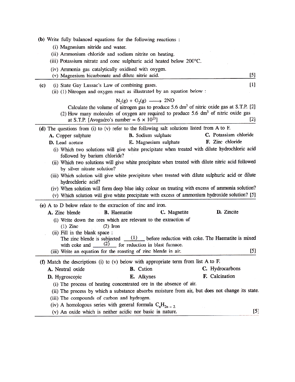 Download ICSE Chemistry Sample Paper For Class 10 PDF Online 2020 Download ICSE Chemistry Sample Paper For Class 10 PDF Online 2020