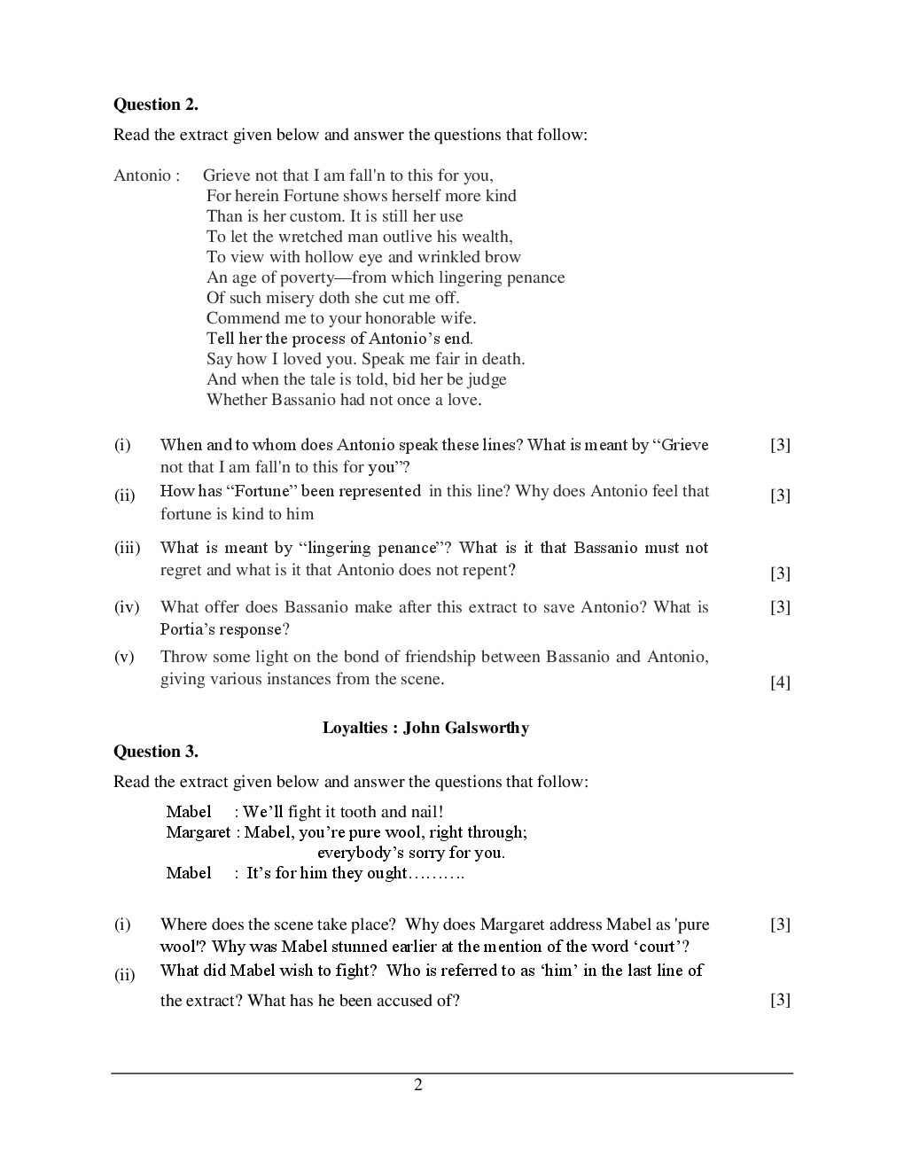 Download ICSE Class 10 English Literature Sample Paper PDF Online