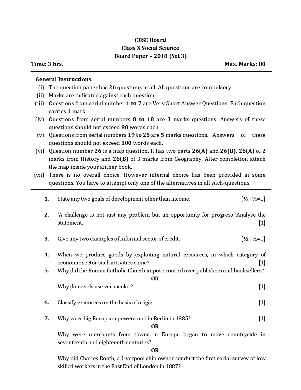 Download CBSE Social Science Question Papers With Solutions For Class X Download CBSE Social Science Question Papers With Solutions For Class X