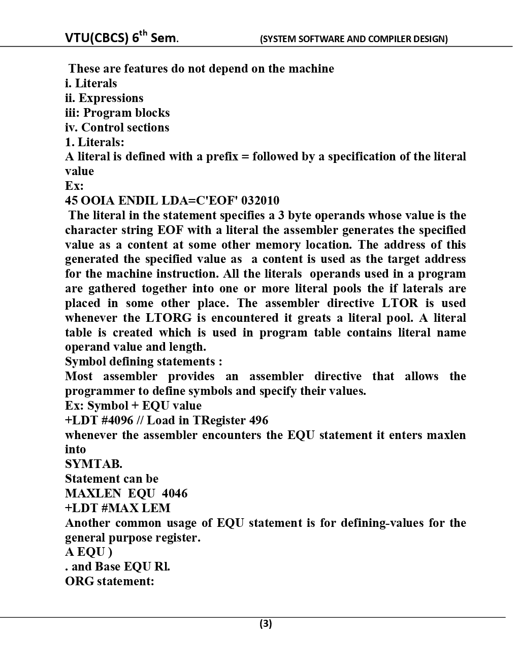 Download VTU BE 6th Sem CSE System Software & Compiler Design PDF Online 2020