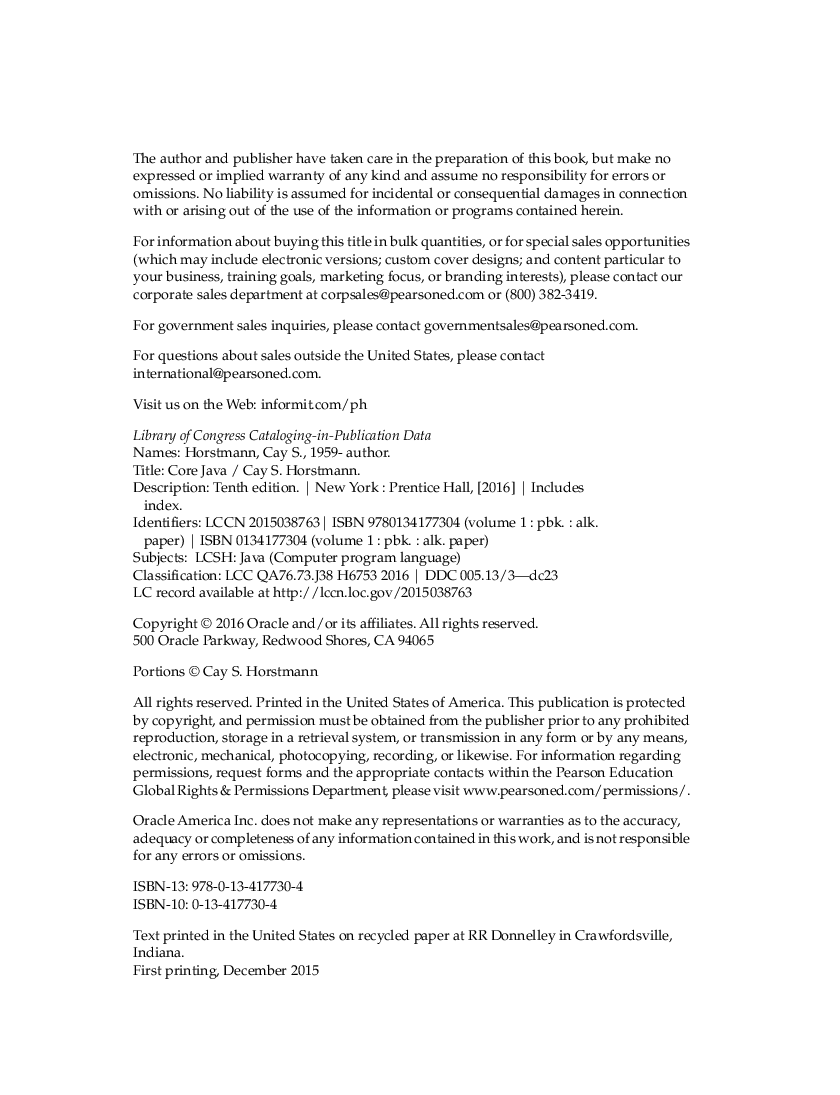 Download Free Core Java Fundamentals Volume 1 PDF Online