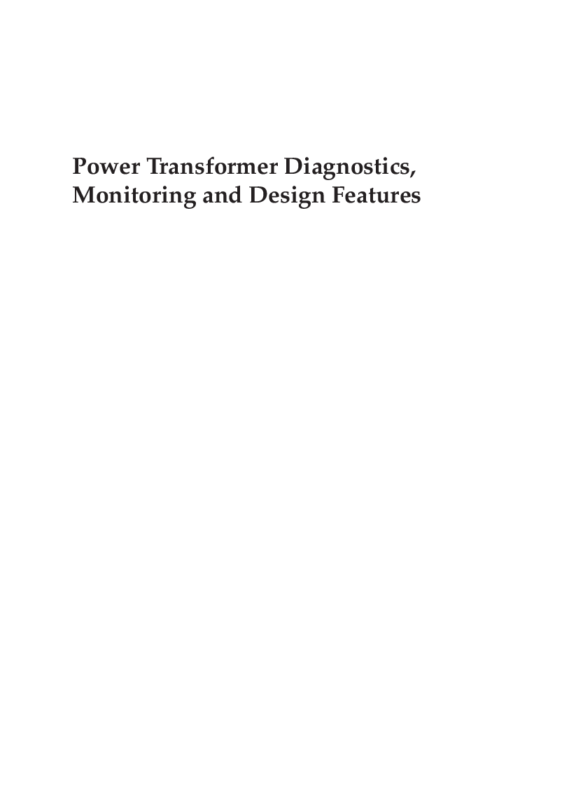 Free Download Power Transformer Diagnostics, Monitoring And Design Features by PUBLIC DOMAIN PDF ...