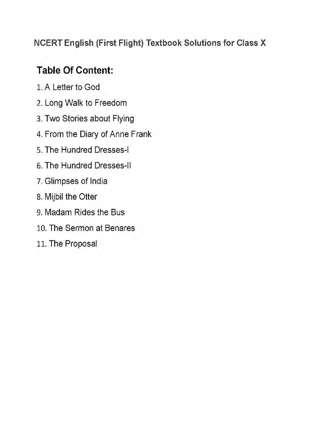 download-ncert-class-10-english-first-flight-textbook-solutions-pdf