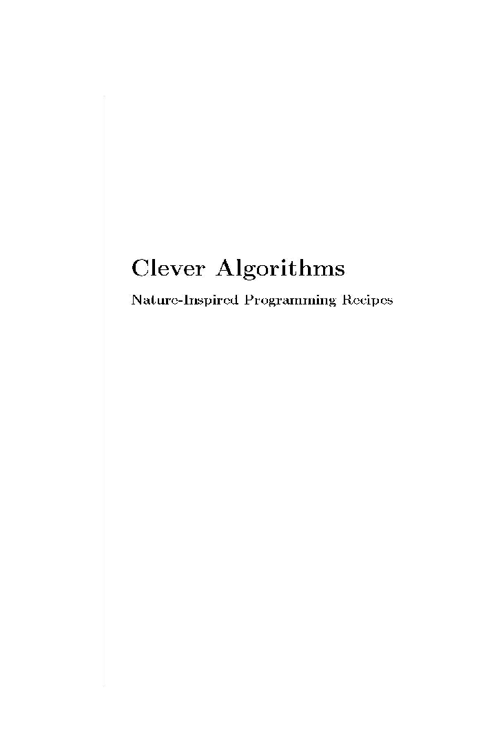 Download Free Clever Algorithms Nature-Inspired Programming Recipes PDF Online