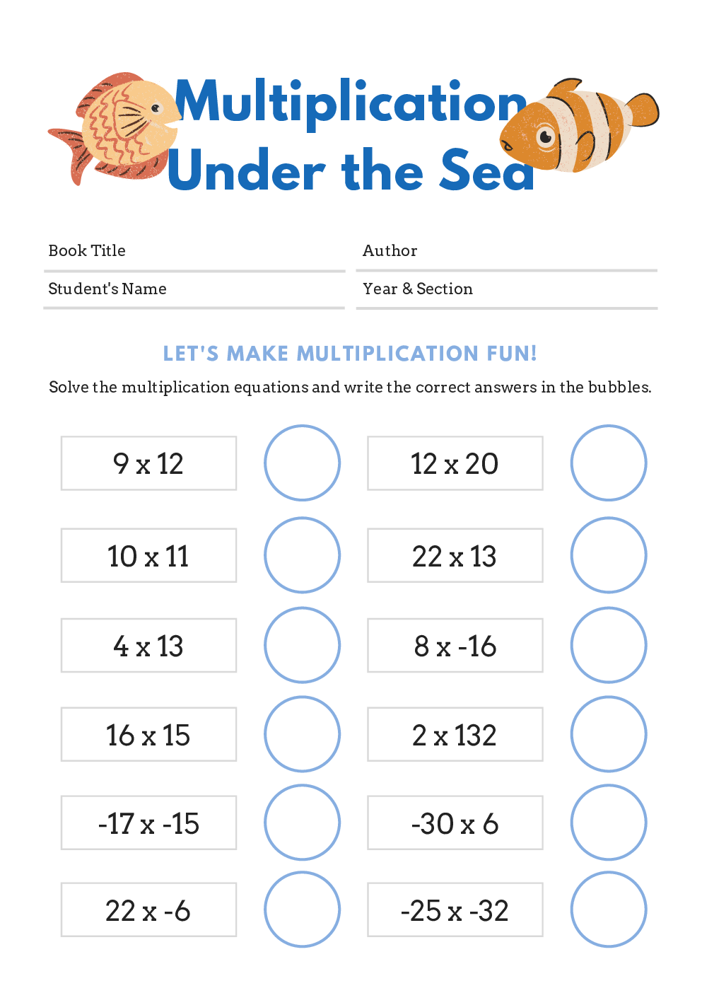 Download Maths Worksheet For Class 4 PDF Online 2021