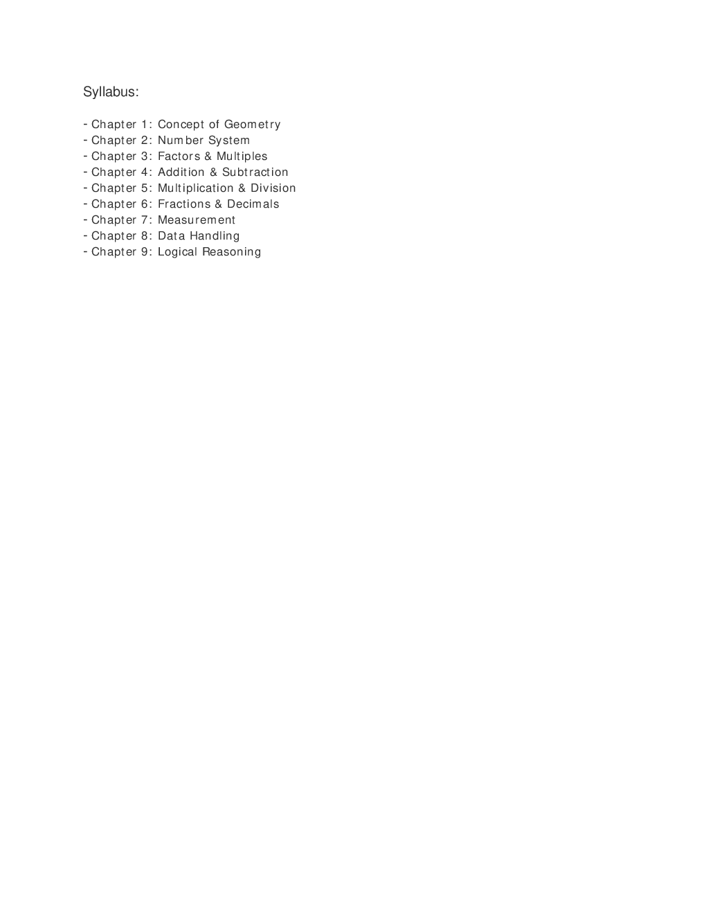 Download Free Olympiad Maths Class 5 Syllabus PDF Online 2021