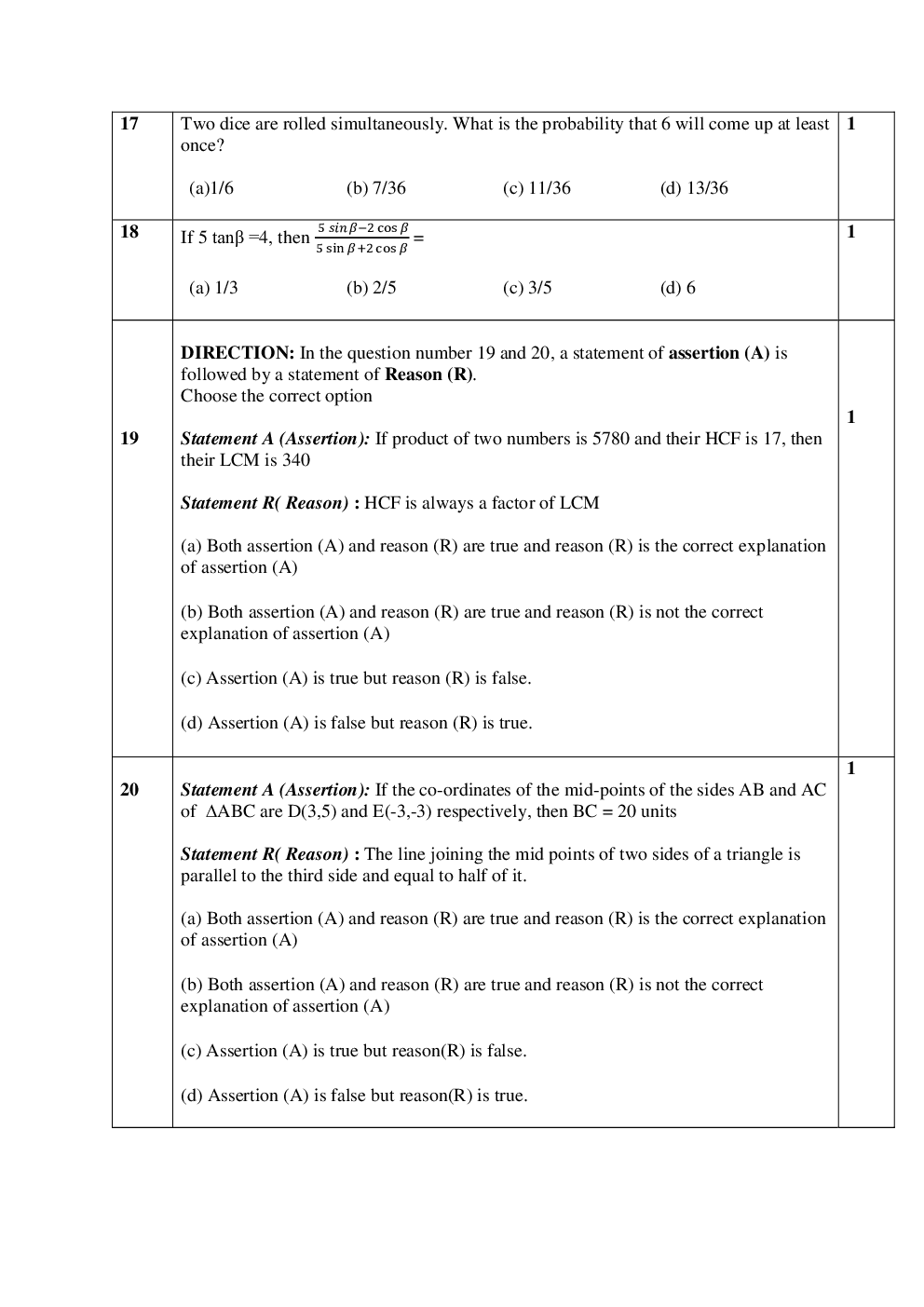 Free Download CBSE Class 10 Maths Standard Sample Question Paper 2023