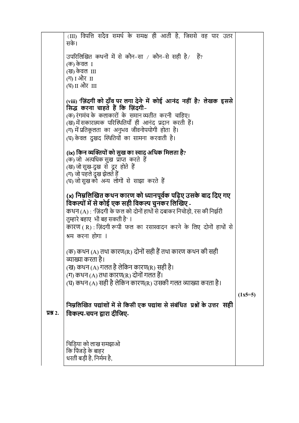 Free Download CBSE Class 12 Hindi Core Sample Question Paper 2023 By