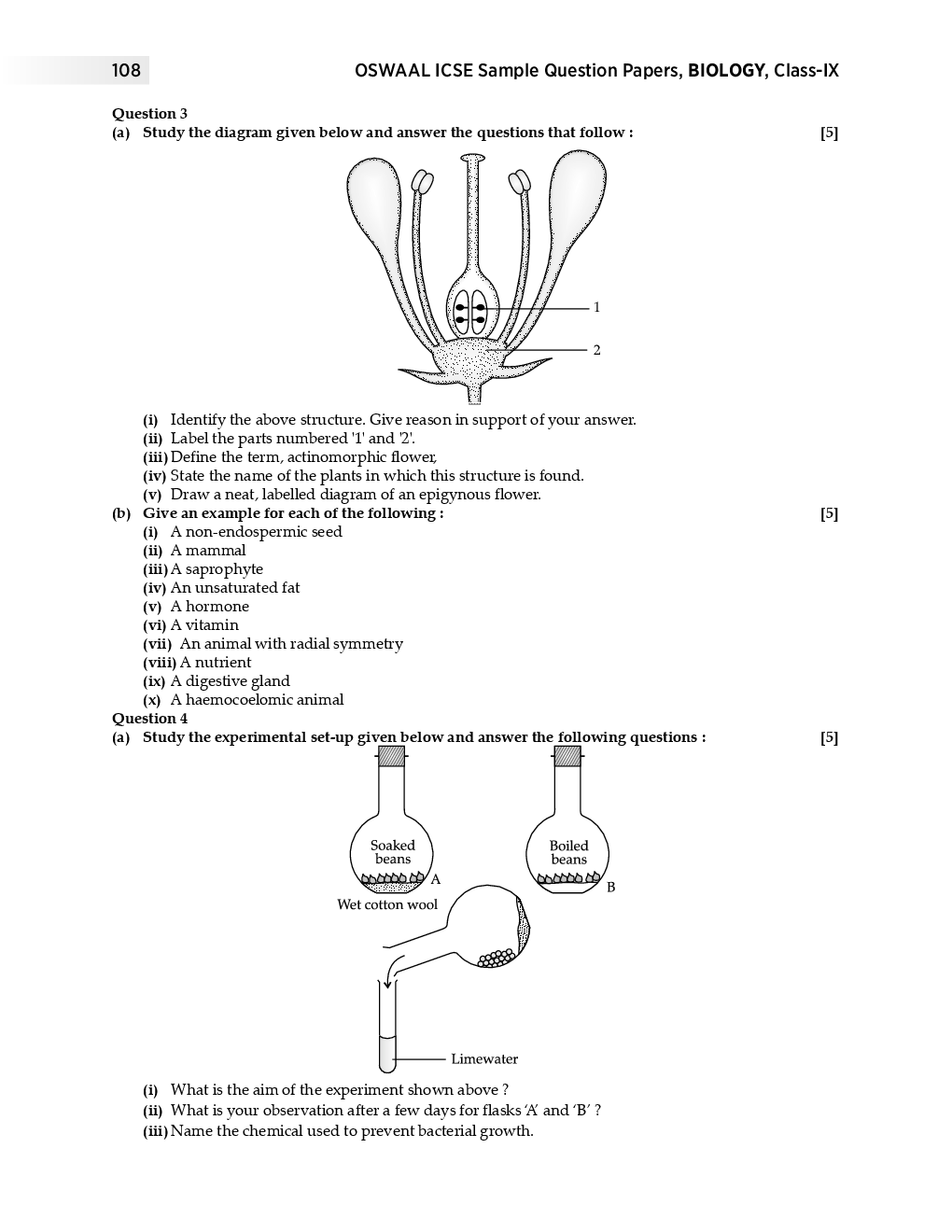 Download Oswaal ICSE Sample Question Papers 5 For Class IX Biology