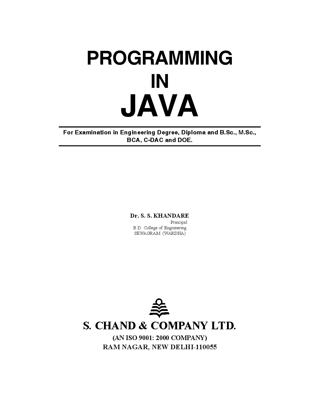 Download Programming In Java PDF Online 2022 by Dr. S. S. Khandare