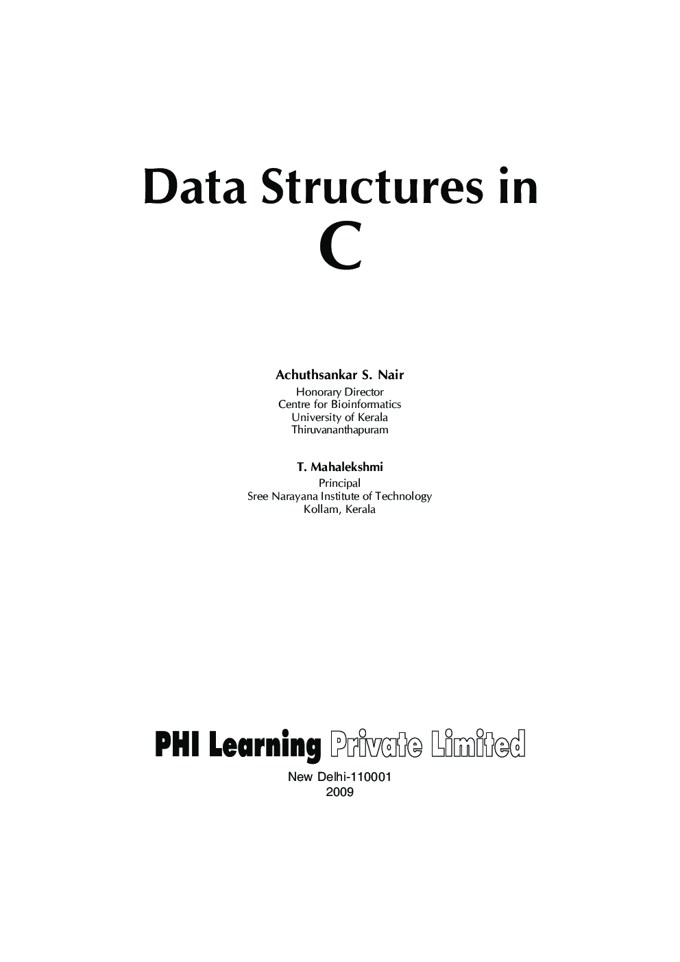 Download Data Structures In C by Achuthsankar S. Nair, T. Mahalakshmi ...