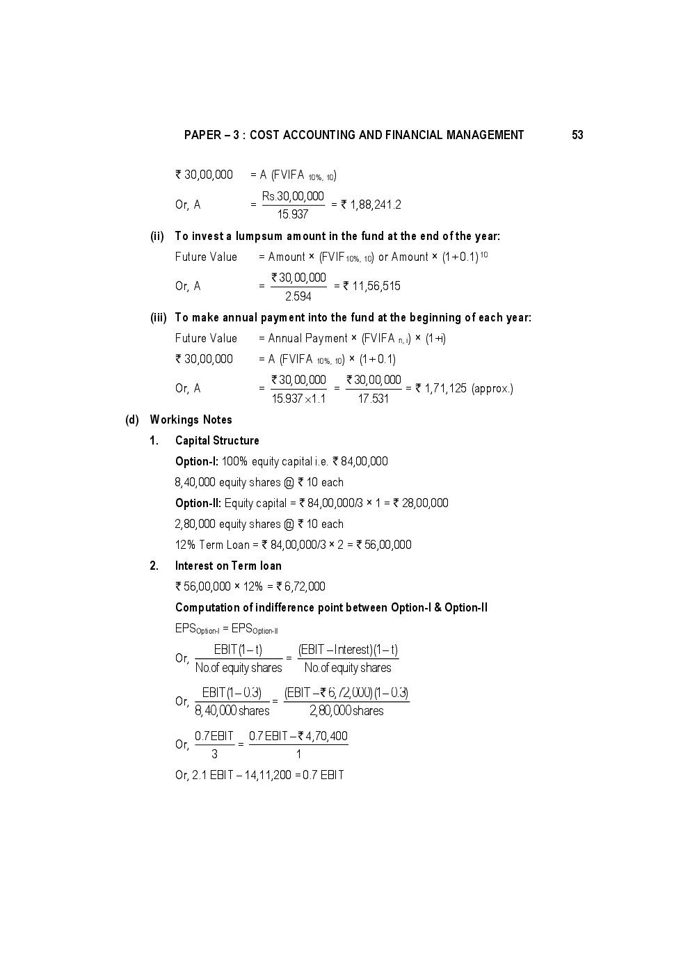 Download CA IPCC Cost Accounting And Financial Management November 2017 Previous Year Paper ...