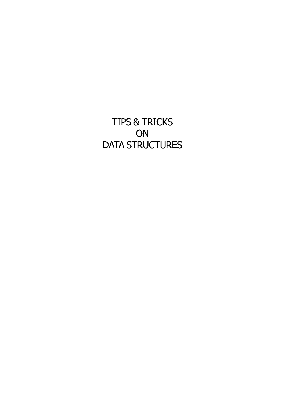 Download Tips And Tricks On Data Structures PDF Online - 2020