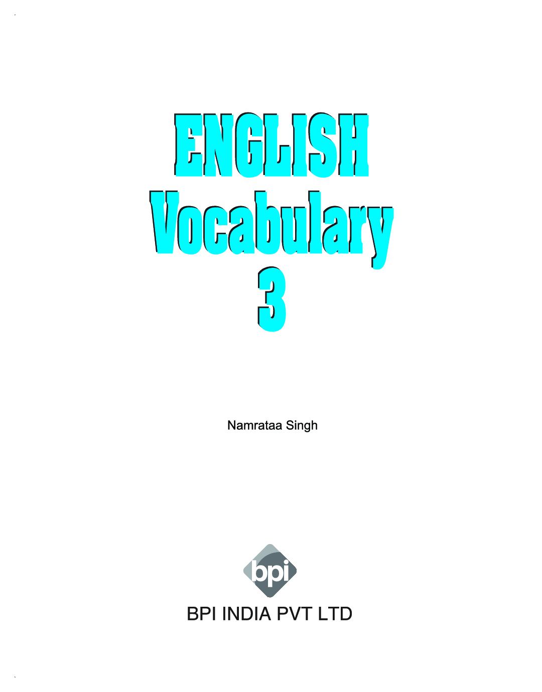 Download English Vocabulary - 3 PDF Online 2020 by Namrata Singh