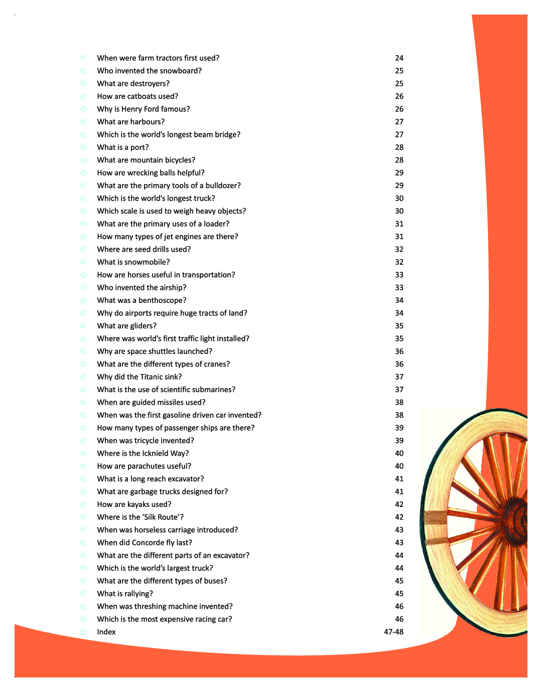 Transporation Work Questions