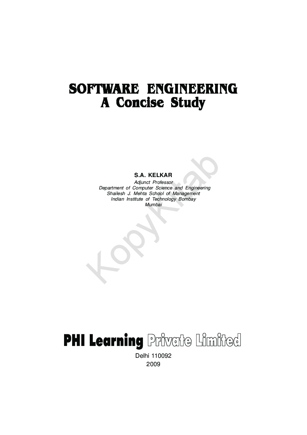 Download Software Engineering A Concise Study PDF Online 2020