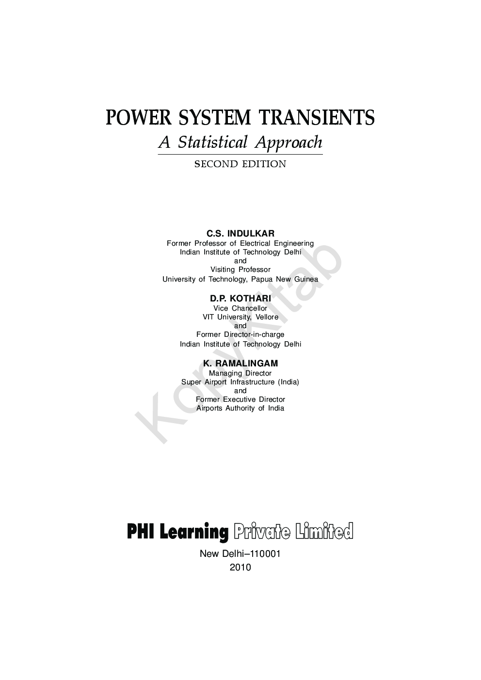 Download Power System Transients Statistical Approach PDF Online 2020