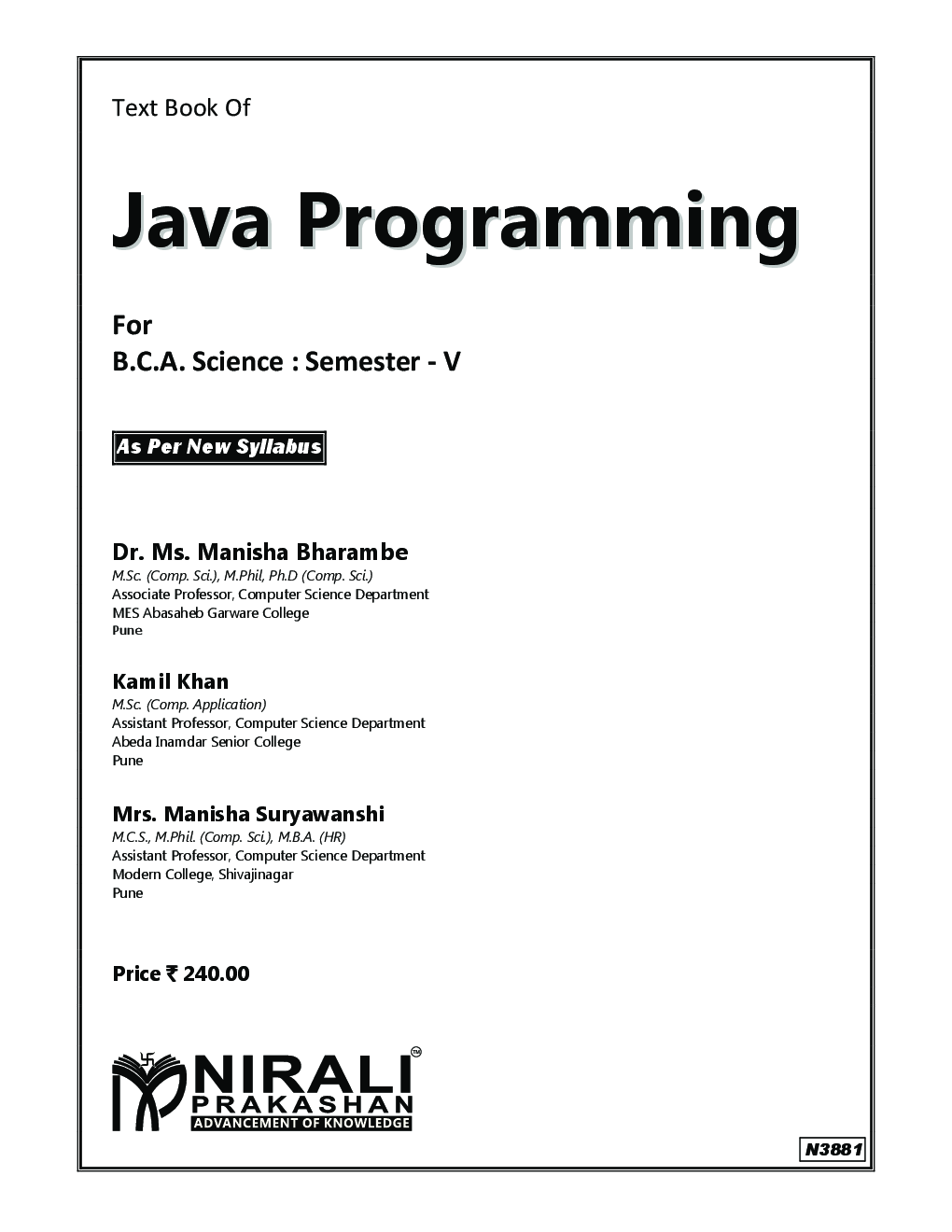 Download Java Programming by Dr. Ms. Manisha Bharambe, Kamil Khan, Mrs. Manisha Suryawanshi PDF ...