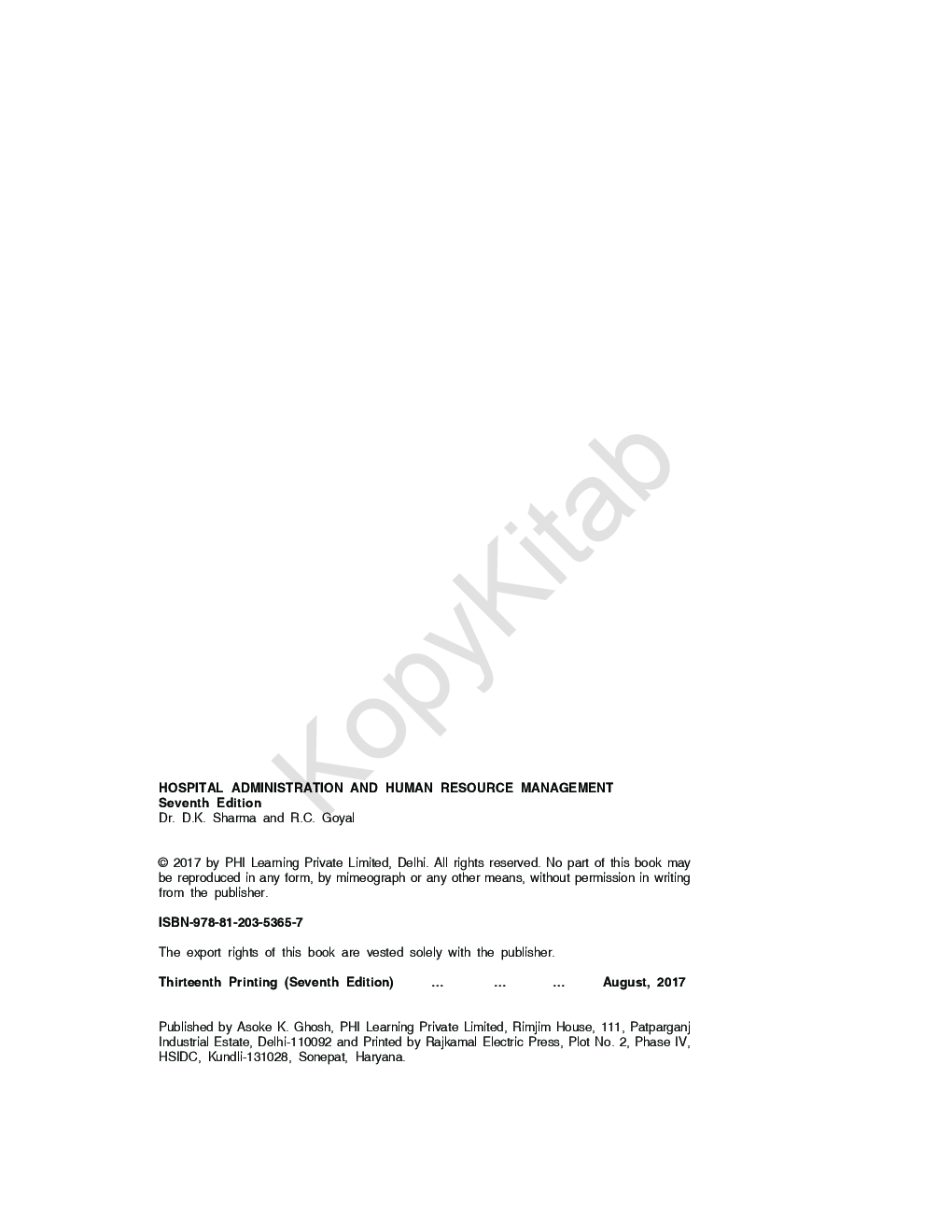 Download Hospital Administration And Human Resource Management by Dr. D ...