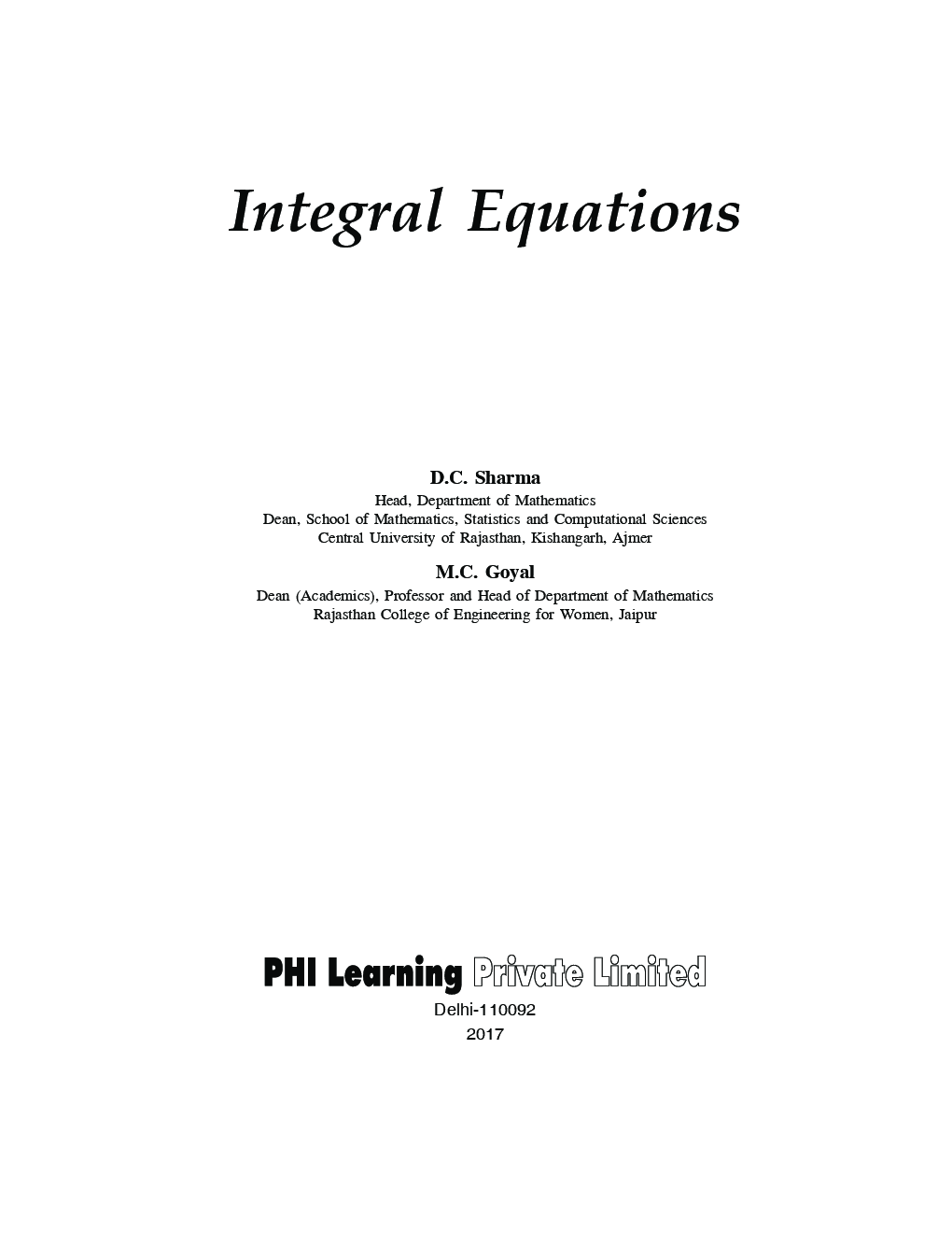 Download Integral Equations Book PDF Online 2020