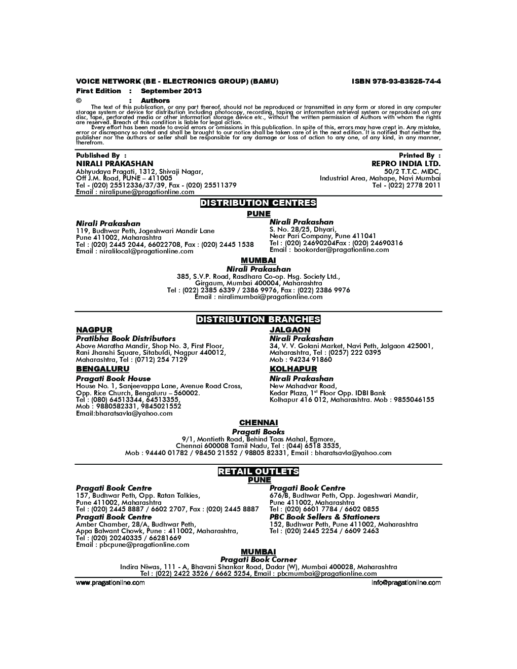 Download Voice Network PDF Online by R. C. Jaiswal, Mrs. R. A. Apte