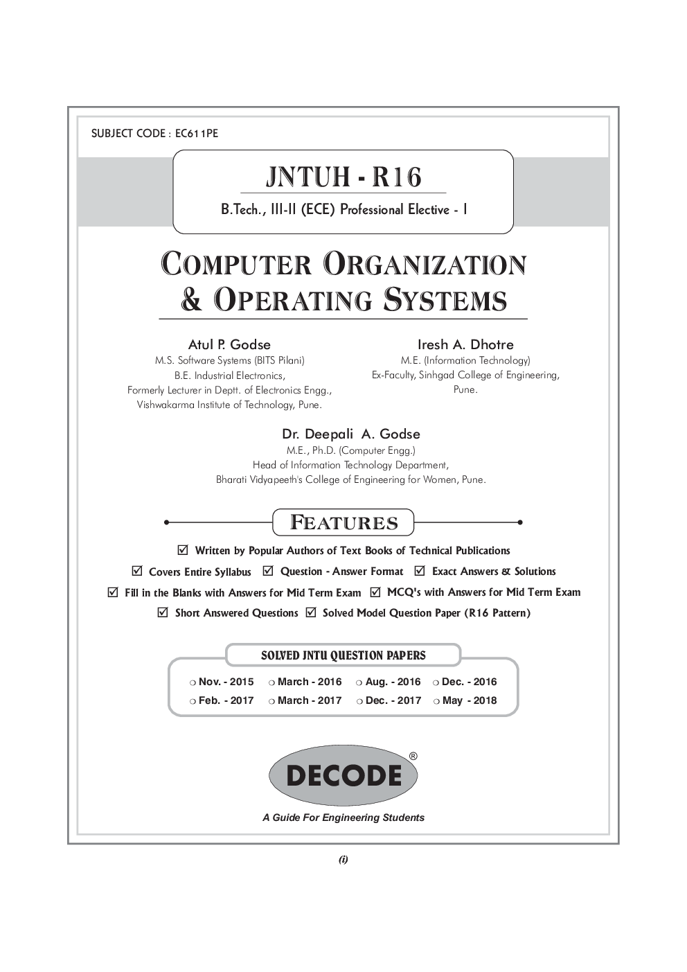 Download JNTU Computer Organization And Operating System PDF Online