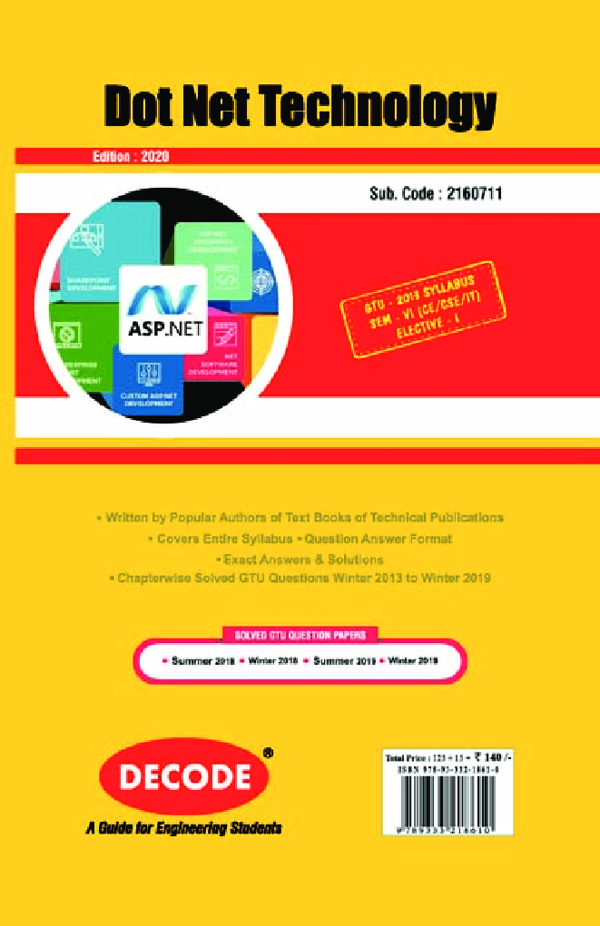 Download DECODE GTU University Dot Net Technology PDF Online 2021