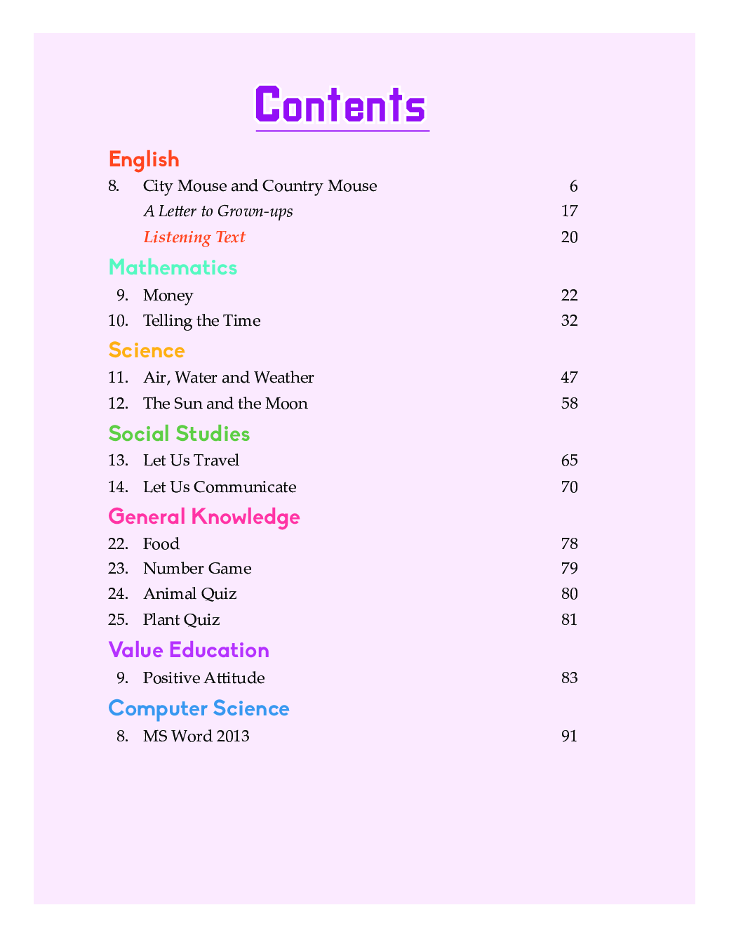 Download Monthly Term Book For Grade 3 Term-7 Online 2021-22