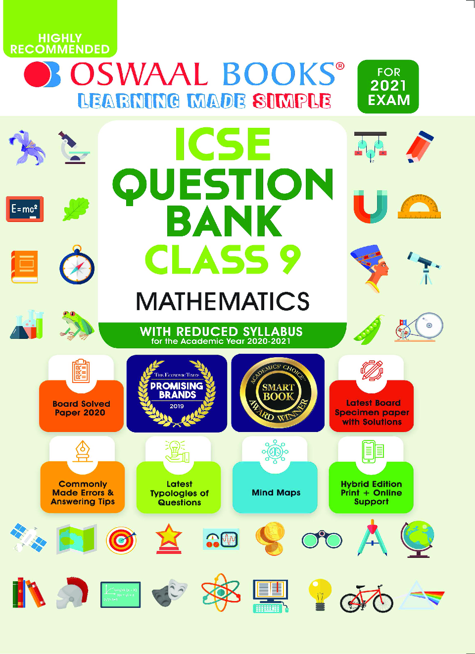 Download Oswaal ICSE Class 9 Mathematics Question Banks With Reduced