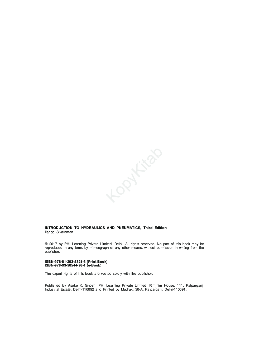 Download Introduction To Hydraulics And Pneumatics by Ilango Sivaraman PDF Online