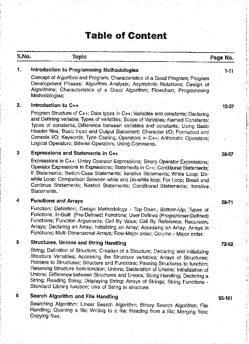 Download Programming Methodologies And Data Structure (1st Year) by Manmohan Singh, Romsha ...